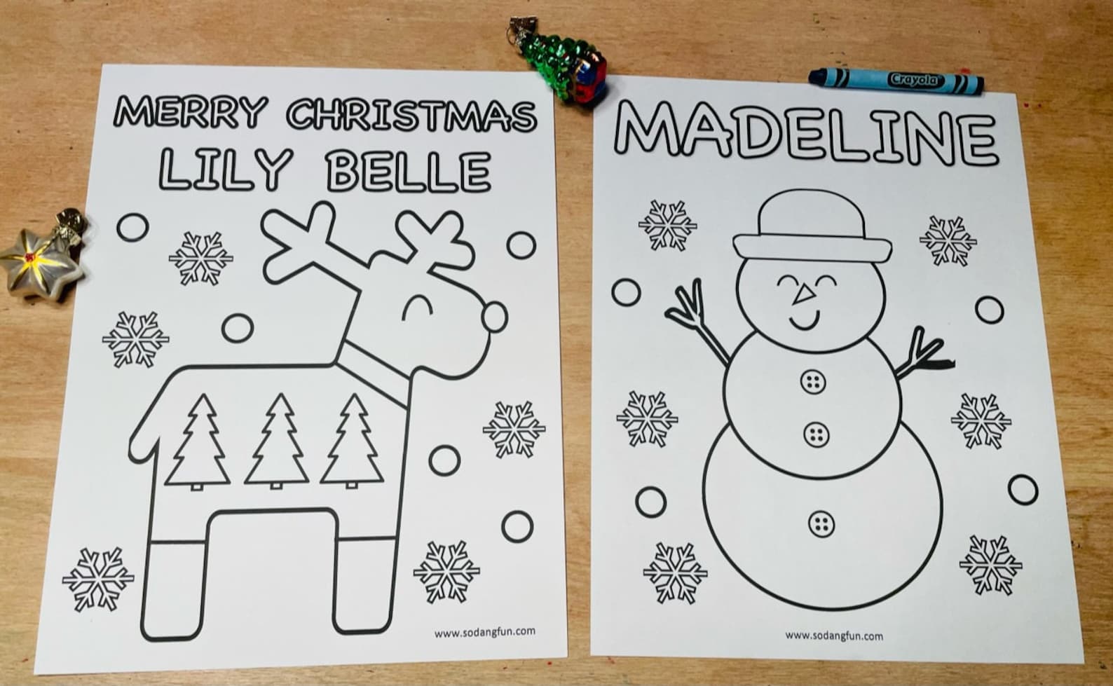 Personalized Christmas Coloring Pages Printable Holiday - Etsy