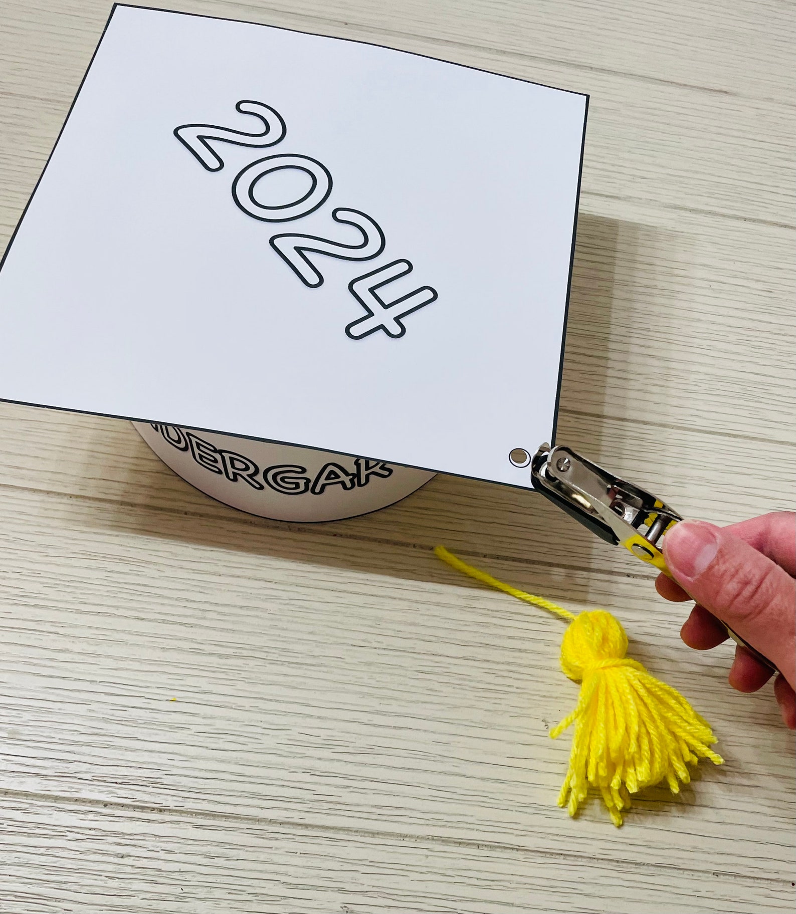 Printable Grad Cap, Paper Graduation Hat Craft, Personalized Grad Hat ...