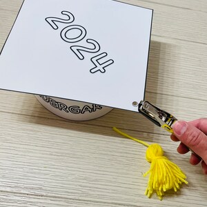 Printable Grad Cap, Paper Graduation Hat Craft, Personalized Grad Hat ...