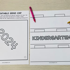 Printable Grad Cap, Paper Graduation Hat Craft, Personalized Grad Hat ...