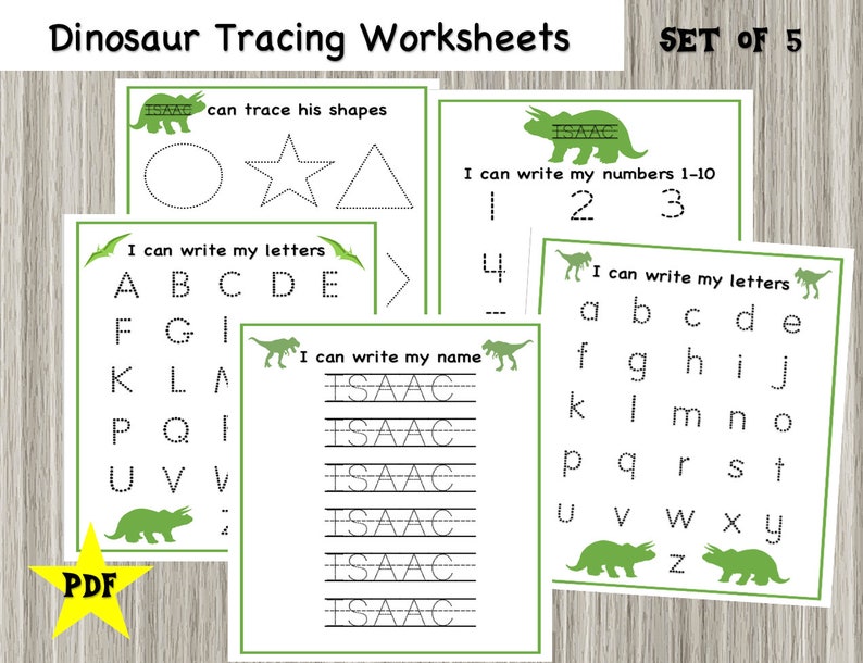 Personalized Tracing Worksheets Writing Name Numbers - Etsy