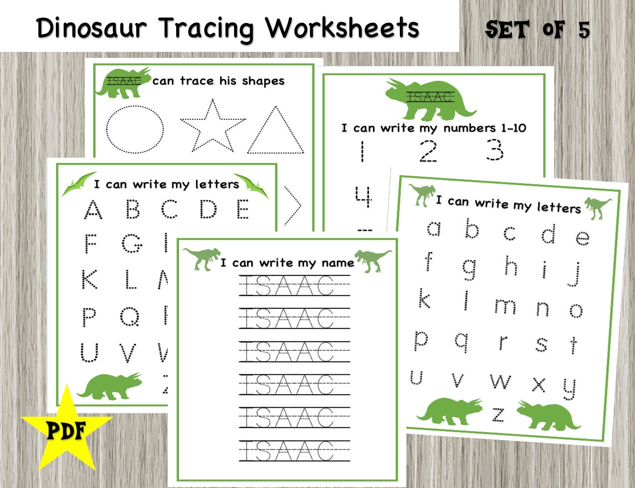 Personalized Tracing Worksheets, Writing Name, Numbers, Shapes ...