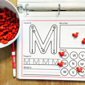 Alphabet Workbook, Uppercase Letters, Preschool Busy Binder Printable ...