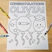 Personalized Graduation Coloring Pages for Kids, Graduation Party ...