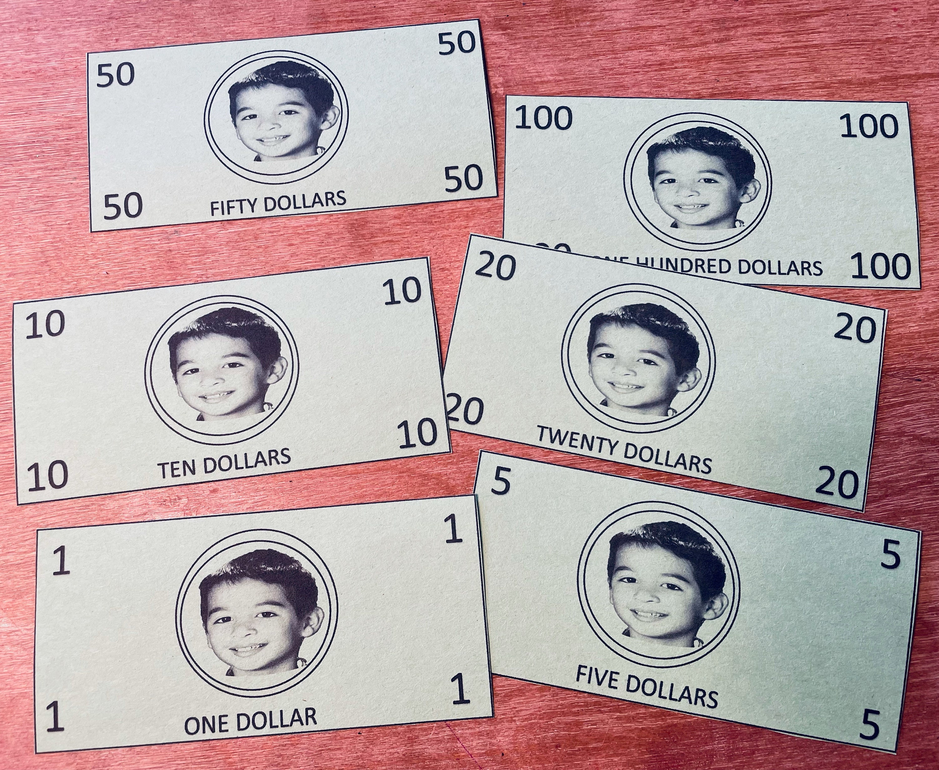 Digital Play Money Custom Pretend Money Personalized Play Money ...