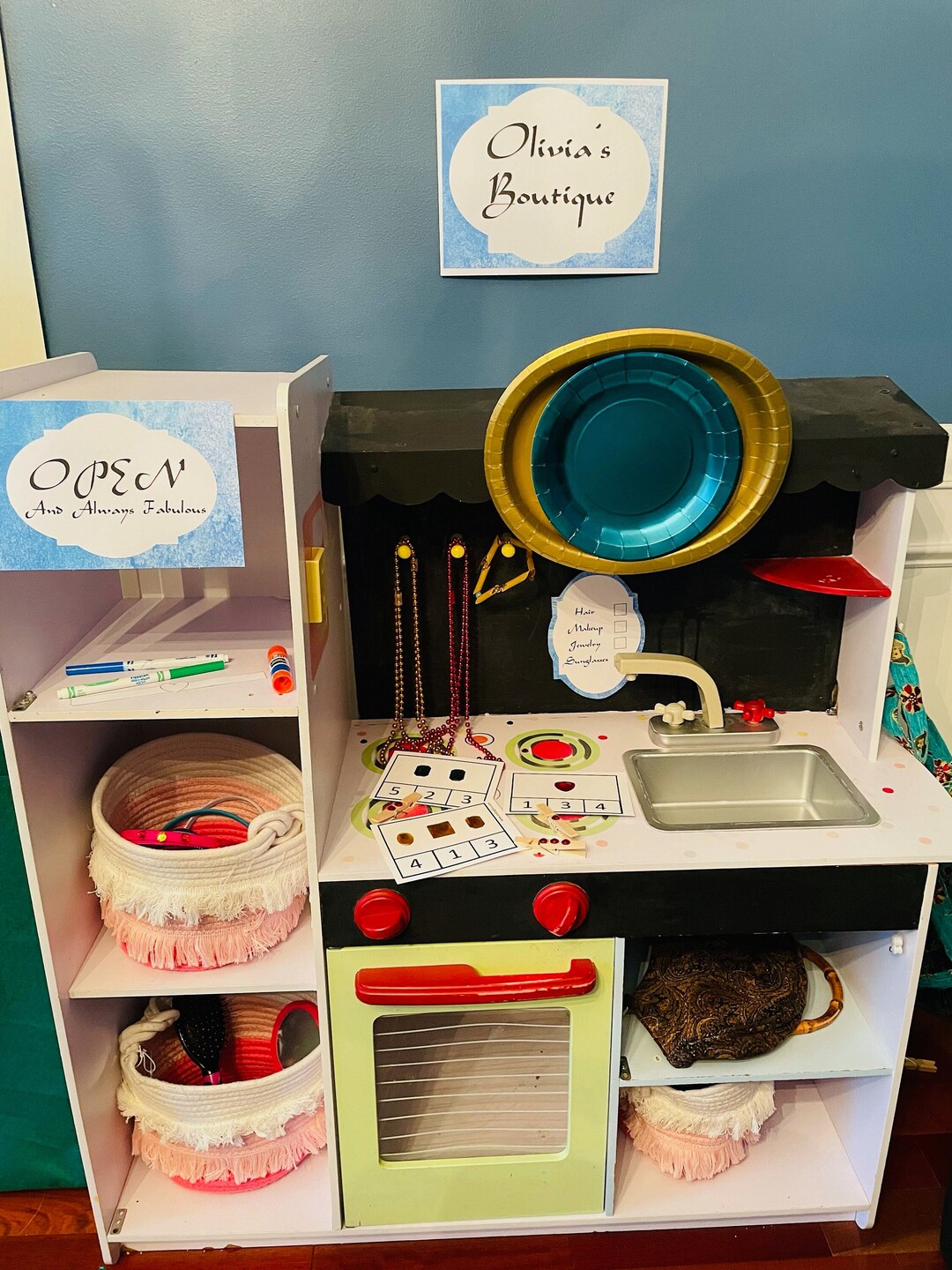 Personalized Princess Boutique Dramatic Play Set, Custom Pretend Shop ...