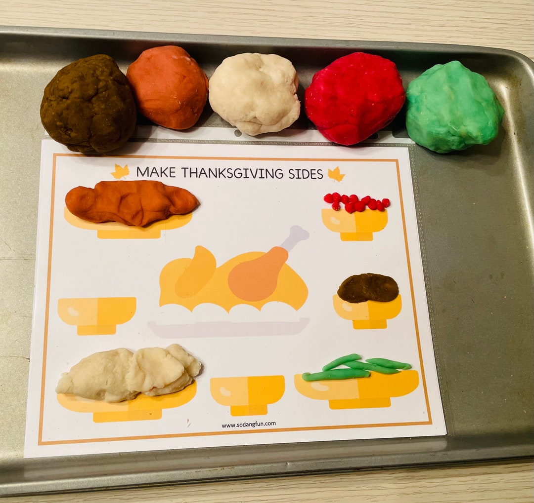 Thanksgiving Playdough Mats, Fall Counting Mats, Sensory Play Mats ...