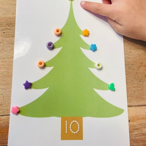 Winter Number Trace and Count Mats, Winter Math Mat, Counting Cards ...