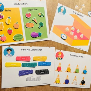 Printable Busy Book - Community Helpers, Toddler Busy Book, Preschool ...