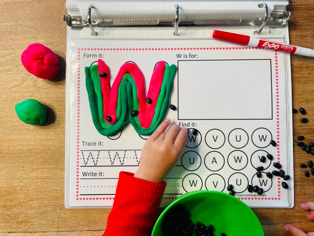 Alphabet Workbook Uppercase Letters Preschool Busy Binder - Etsy