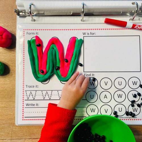 Alphabet Workbook Uppercase Letters Preschool Busy Binder | Etsy