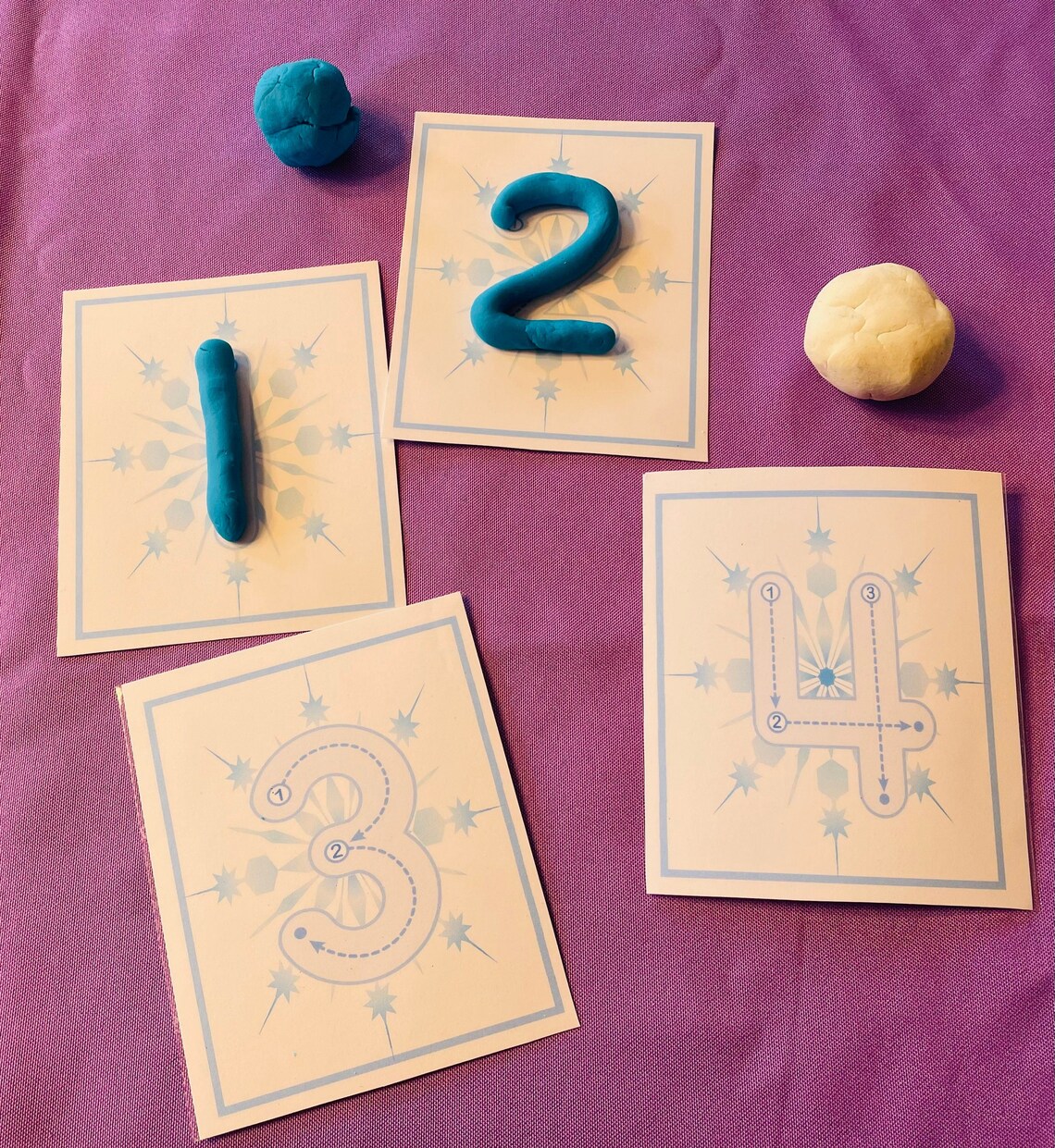 Snowflake Number Formation Cards 1-12 Kindergarten Math - Etsy