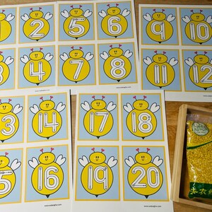 Bee Math for Preschool and Kindergarten, Bee Number Formation 1-20, Bee ...