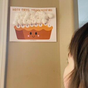 Thanksgiving Countdown, Thanksgiving Activity for Kids, Pumpkin Pie ...