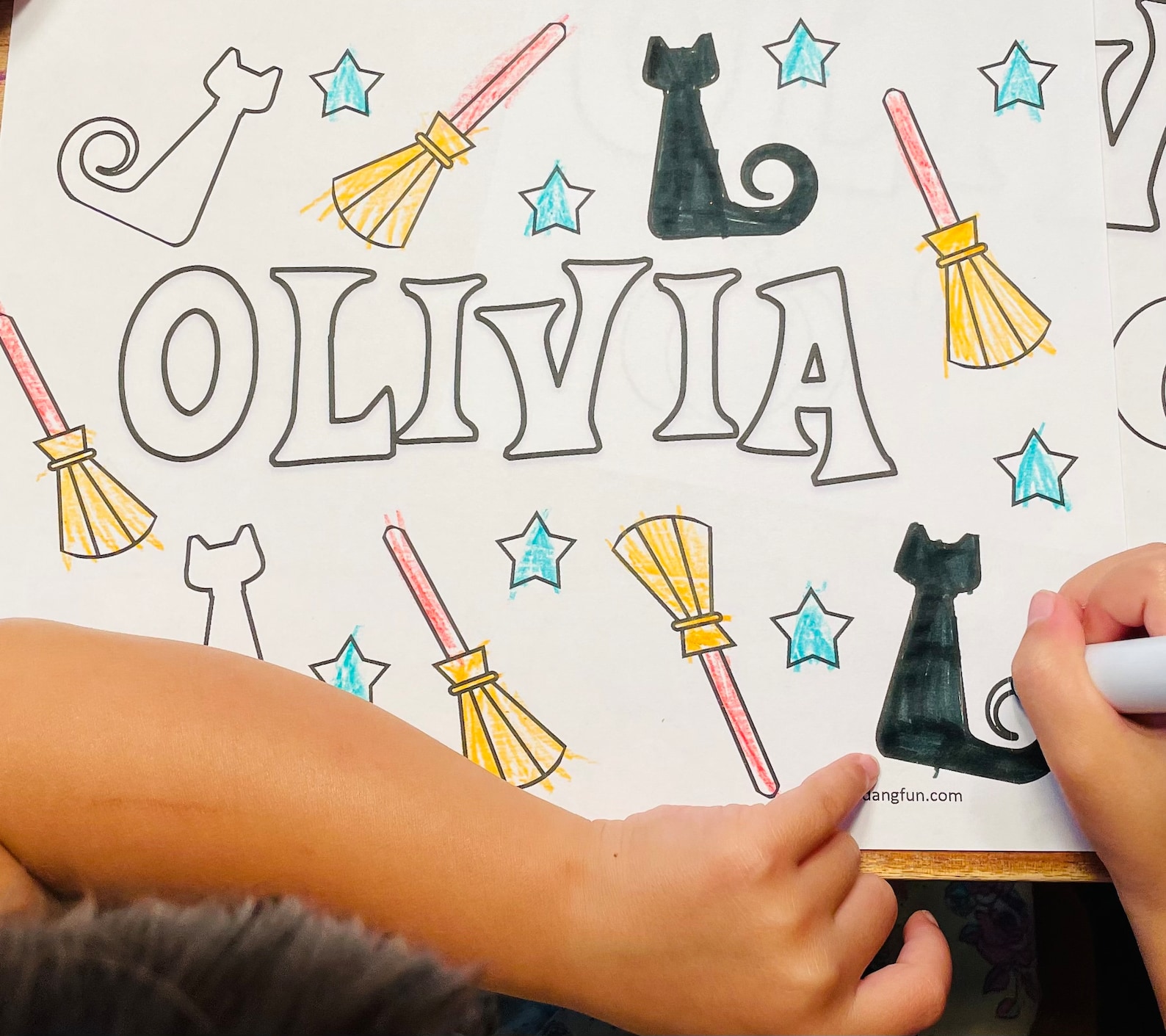 Personalized Halloween Coloring Pages Custom Fall Coloring - Etsy