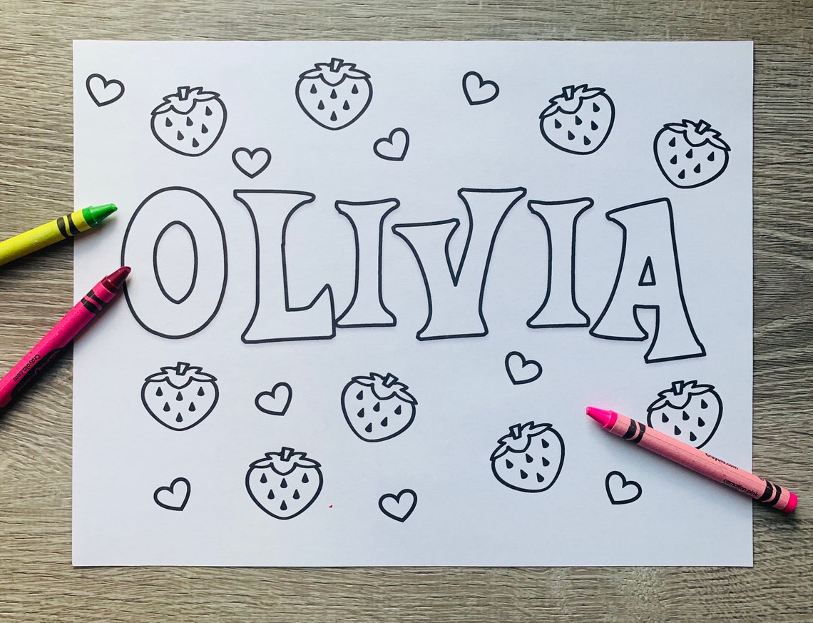 Personalized Coloring Pages Name Doodle Coloring Custom | Etsy