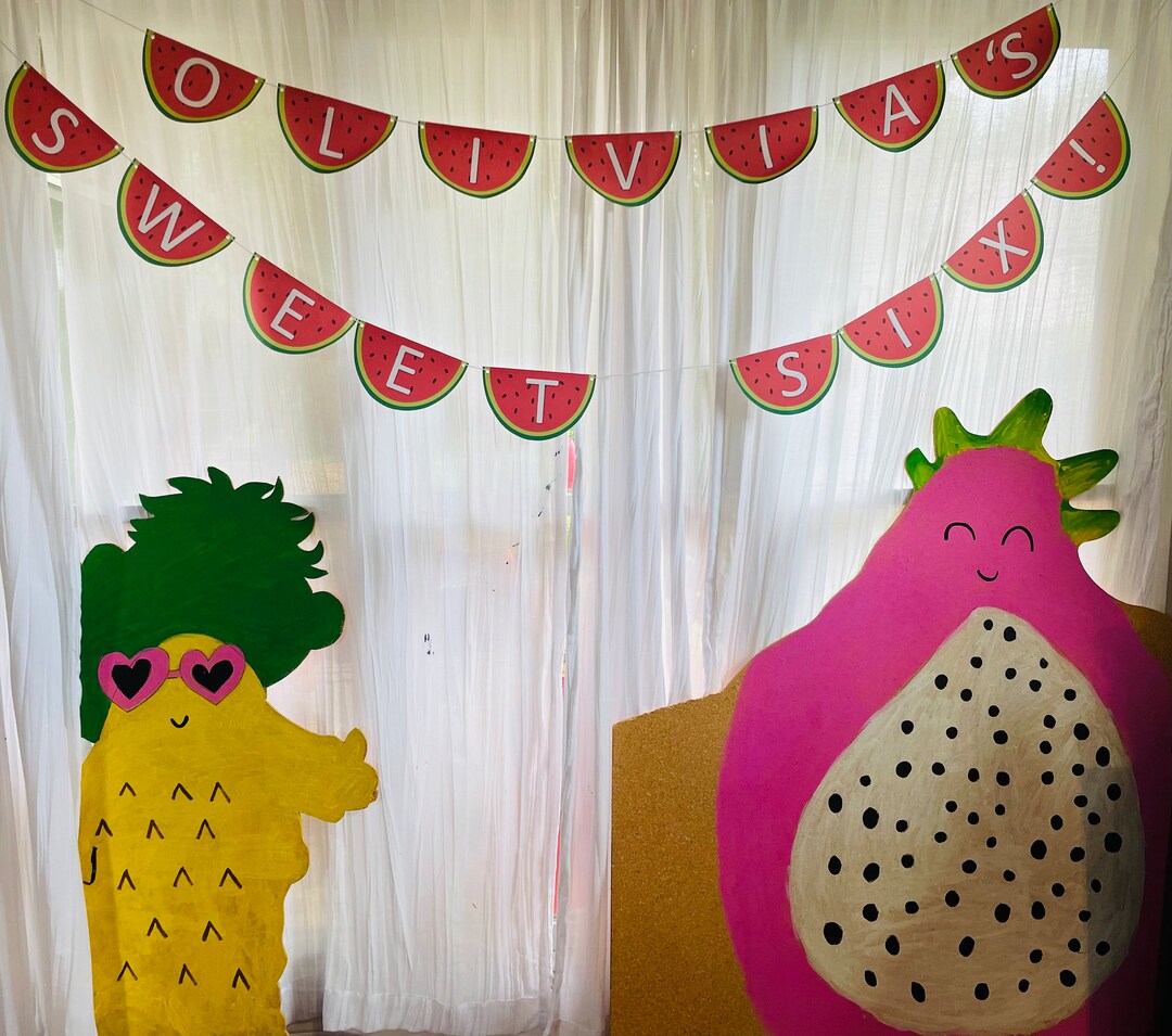 Watermelon Banners, Set of 3, Printable Watermelon Banner, Watermelon ...