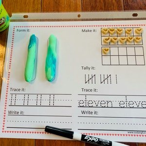 Number Formation 0-20 Workbook, Number Sense, Preschool Busy Binder ...