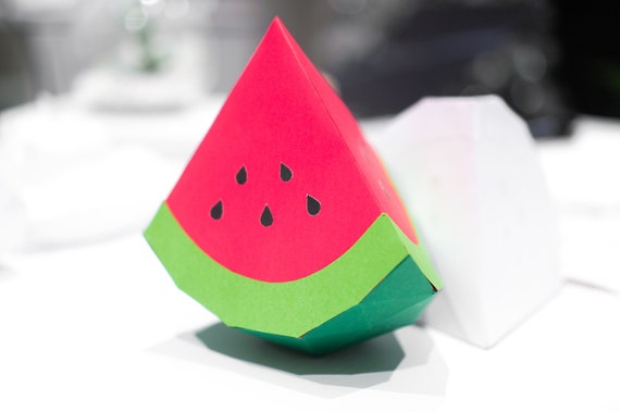 DIY Papercraft Watermelon 3D Paper Model Craft Origami | Etsy