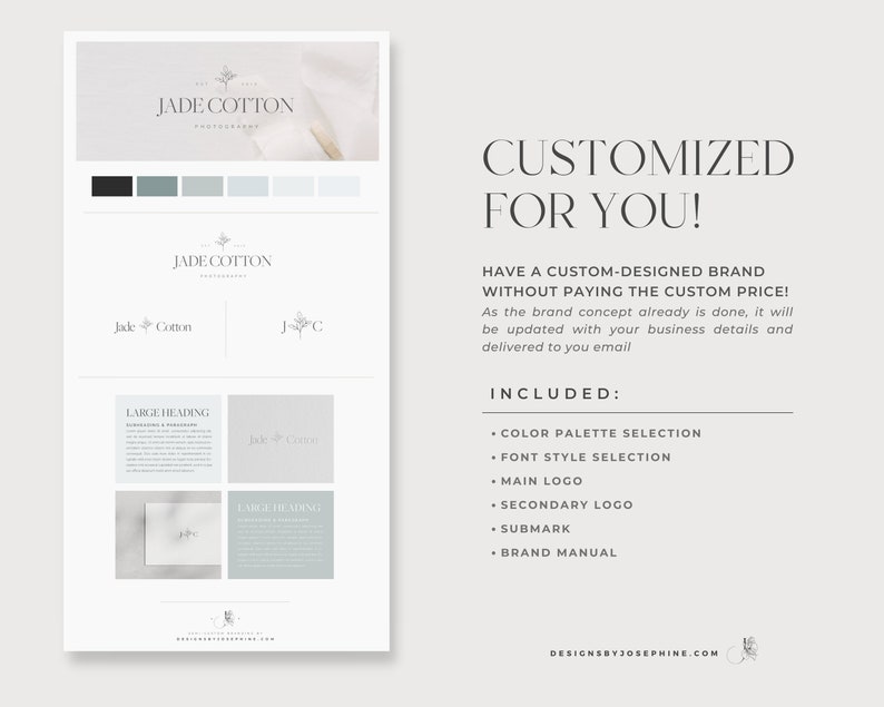 Semi-custom Branding Package | Premade Branding Package | Brand Kit ...