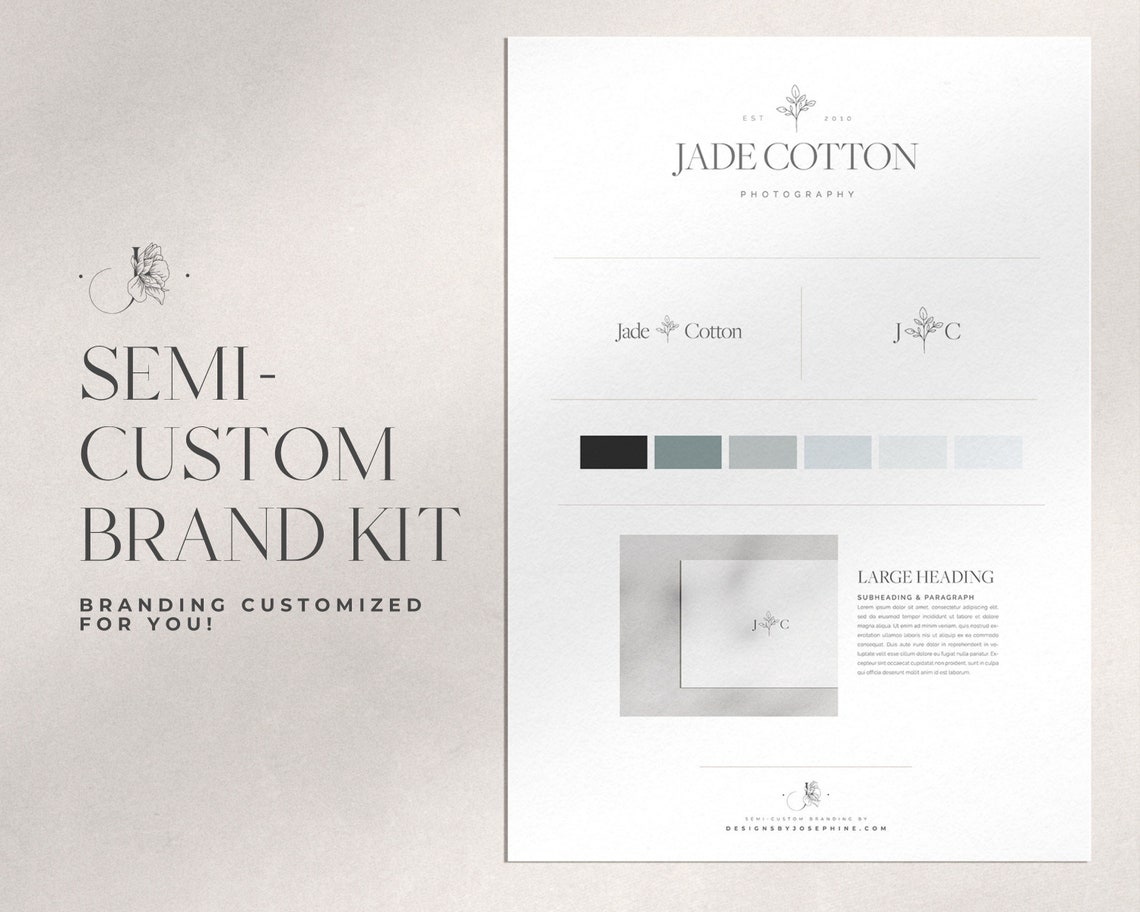 Semi-custom Branding Package Premade Branding Package - Etsy