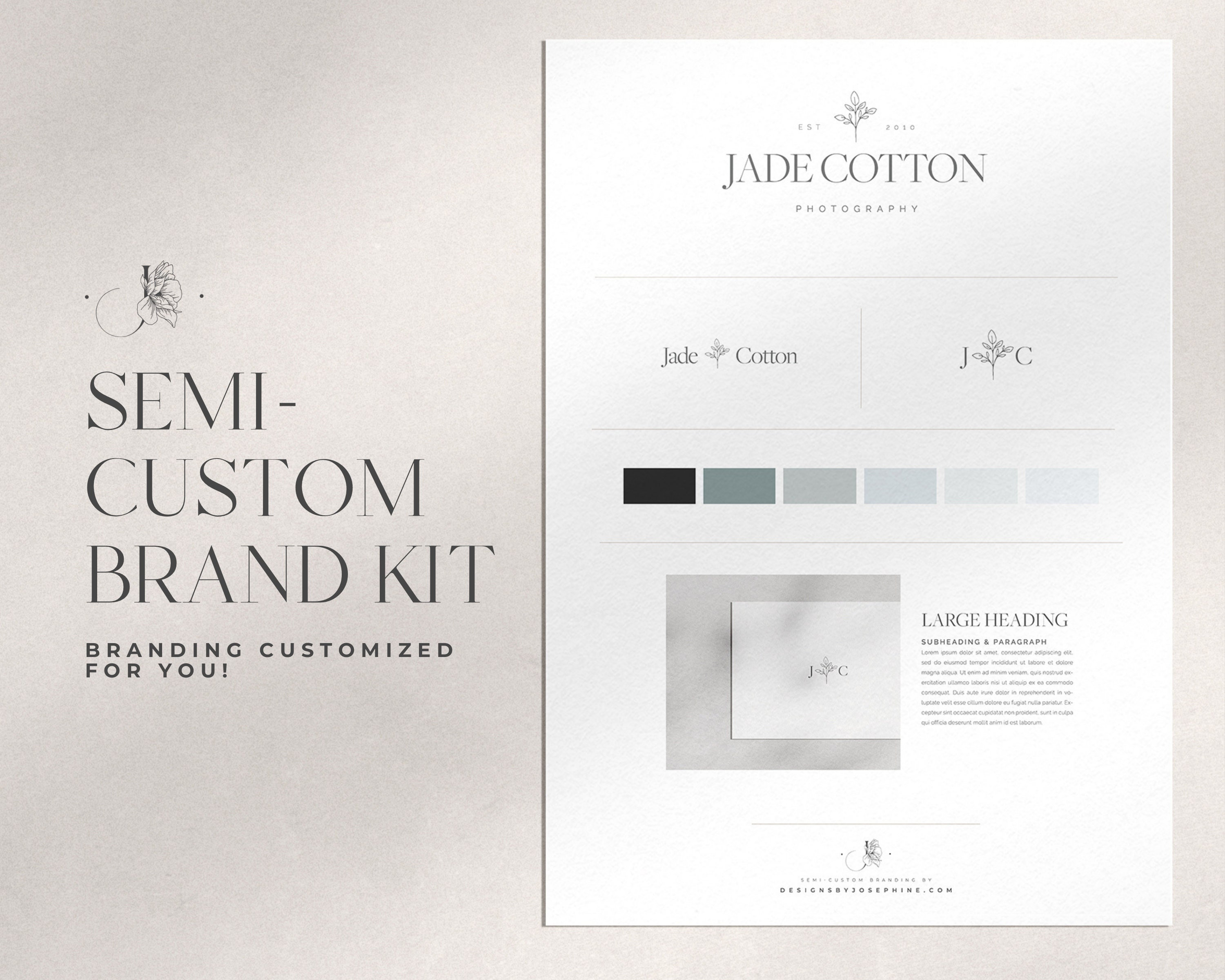 Semi-custom Branding Package Premade Branding Package - Etsy