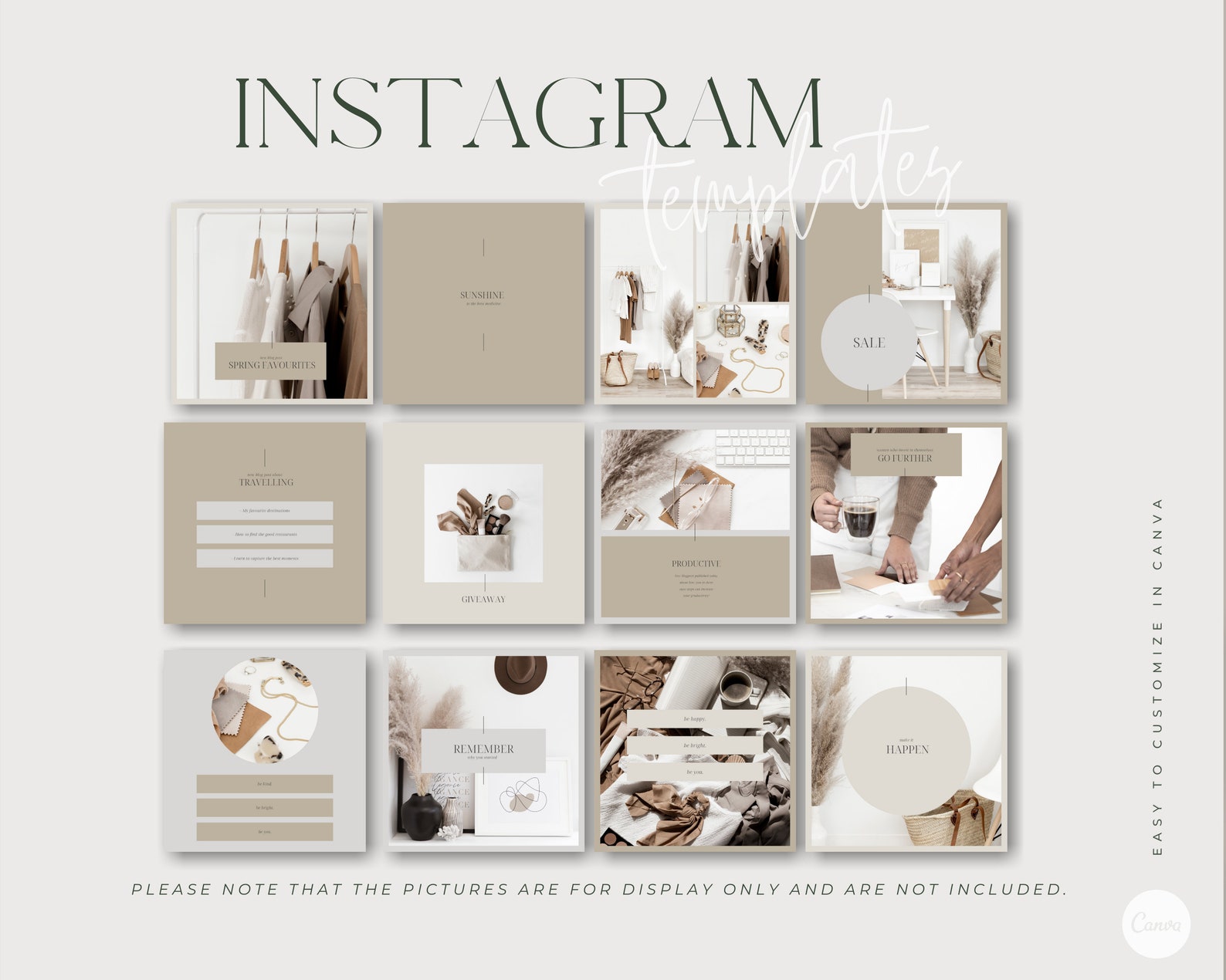 Instagram Templates for Canva | Social Media Templates for Canva ...