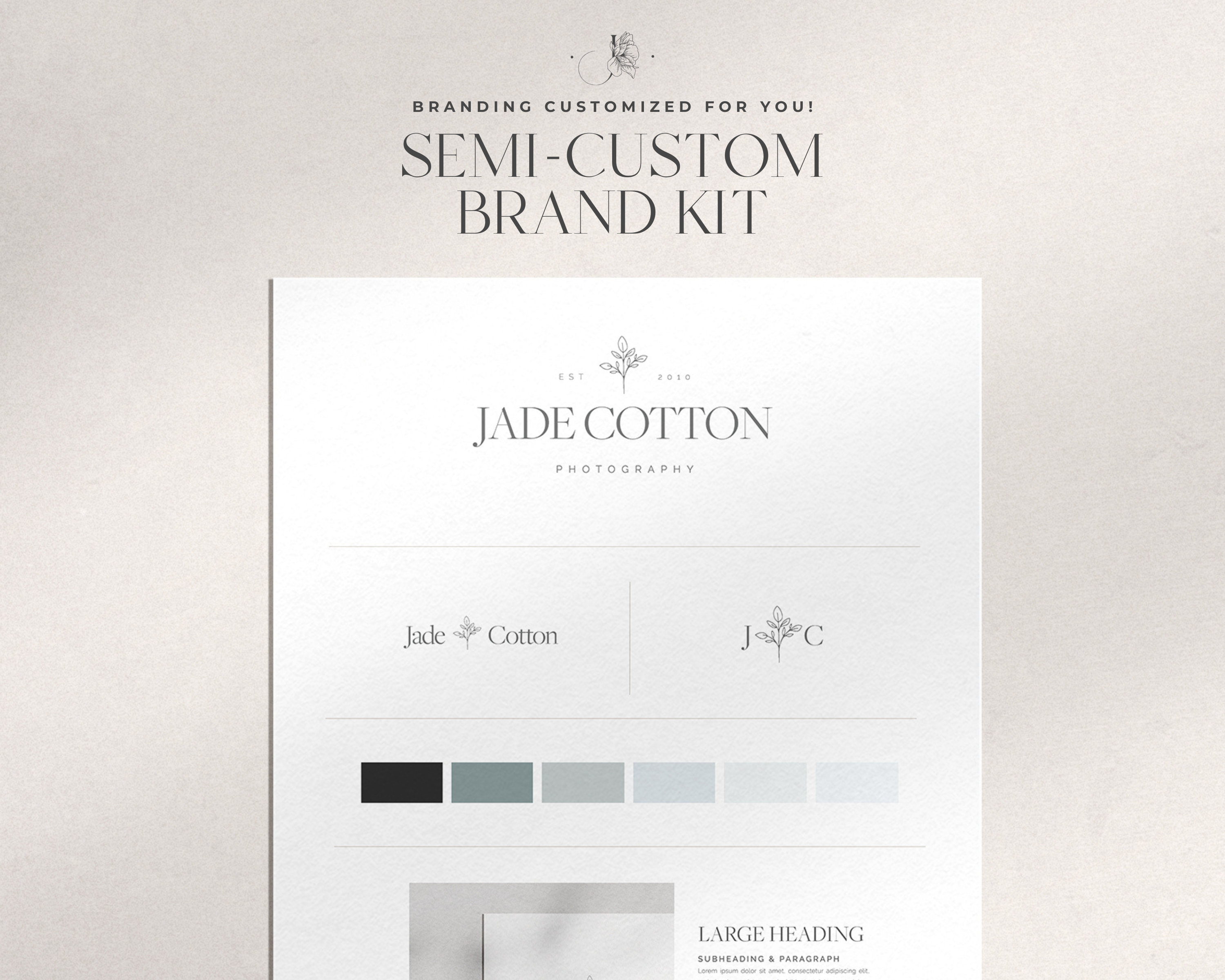 Semi-custom Branding Package | Premade Branding Package | Brand Kit ...