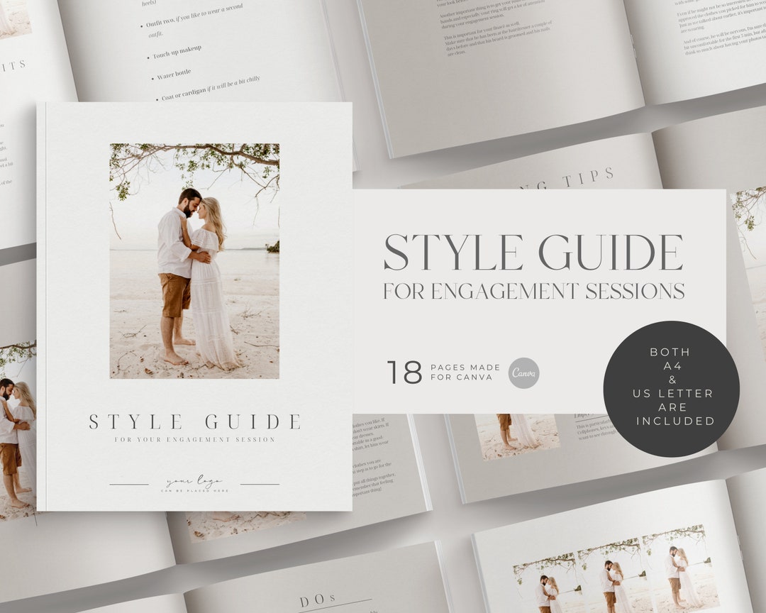 Style Guide for Engagement Sessions | Template for Photographers ...