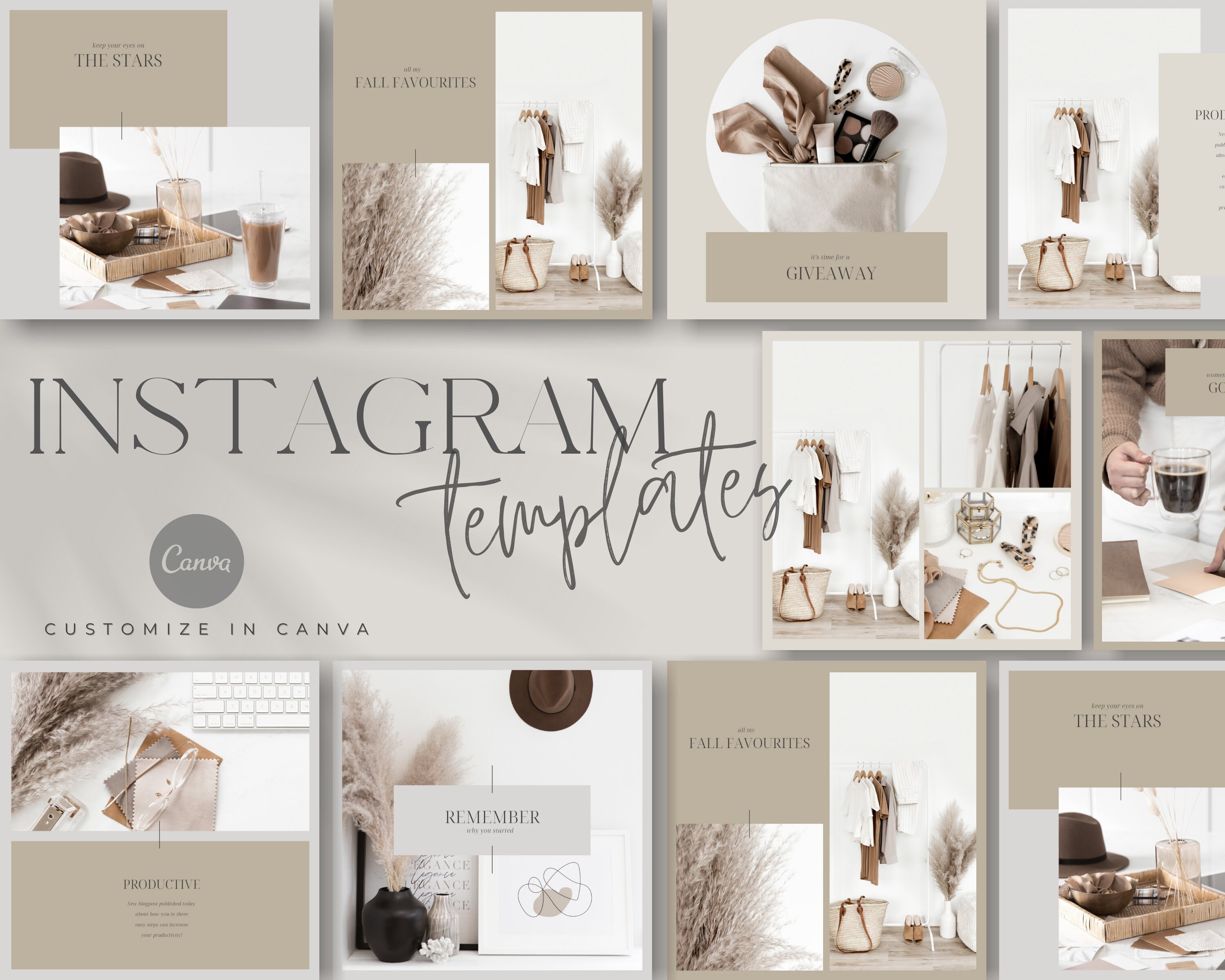 Instagram Templates for Canva | Social Media Templates for Canva ...