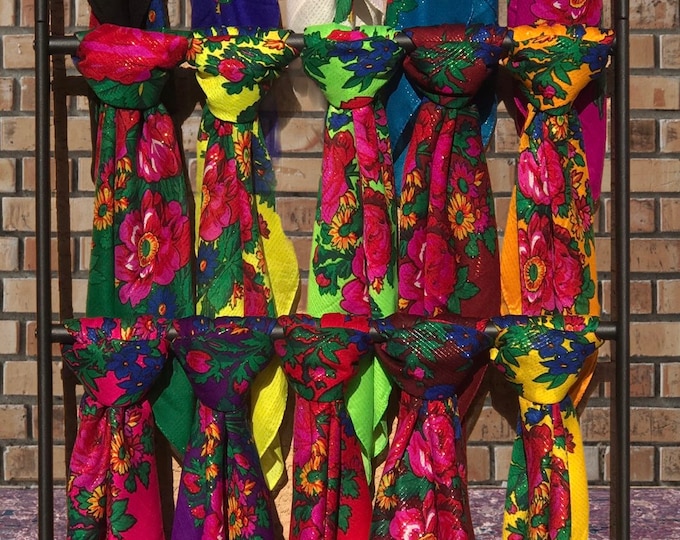 Metallic Floral Scarf | Navajo Flower Scarf |grandma Scarf |saani ...