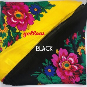 29” Non Metallic Floral Scarf Navajo Flower Scarf Grandma Scarf