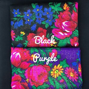 Metallic Floral Scarf | Navajo Flower Scarf |grandma Scarf |saani ...