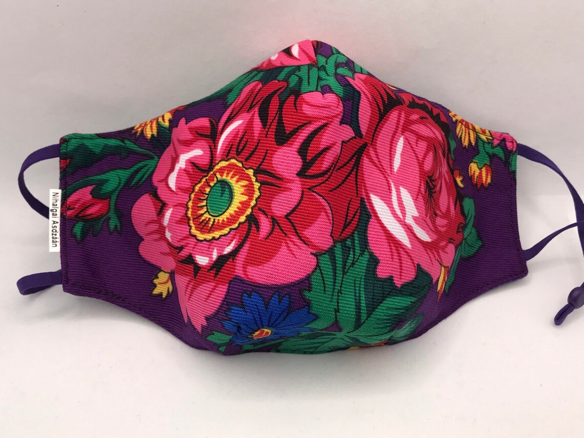 Non-metallic Másání Floral Face Mask Grandma Scarf Navajo | Etsy