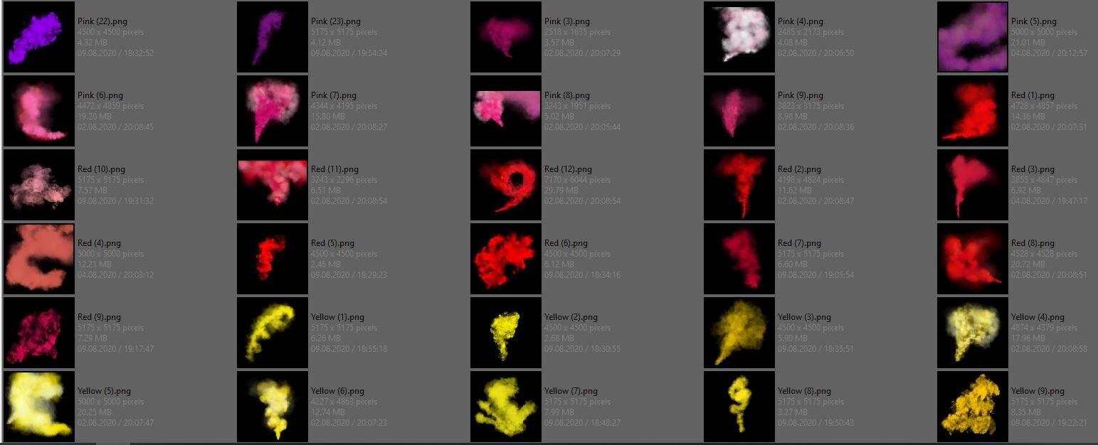 Smoke bomb overlays Smoke PNG Colorful fog overlay | Etsy