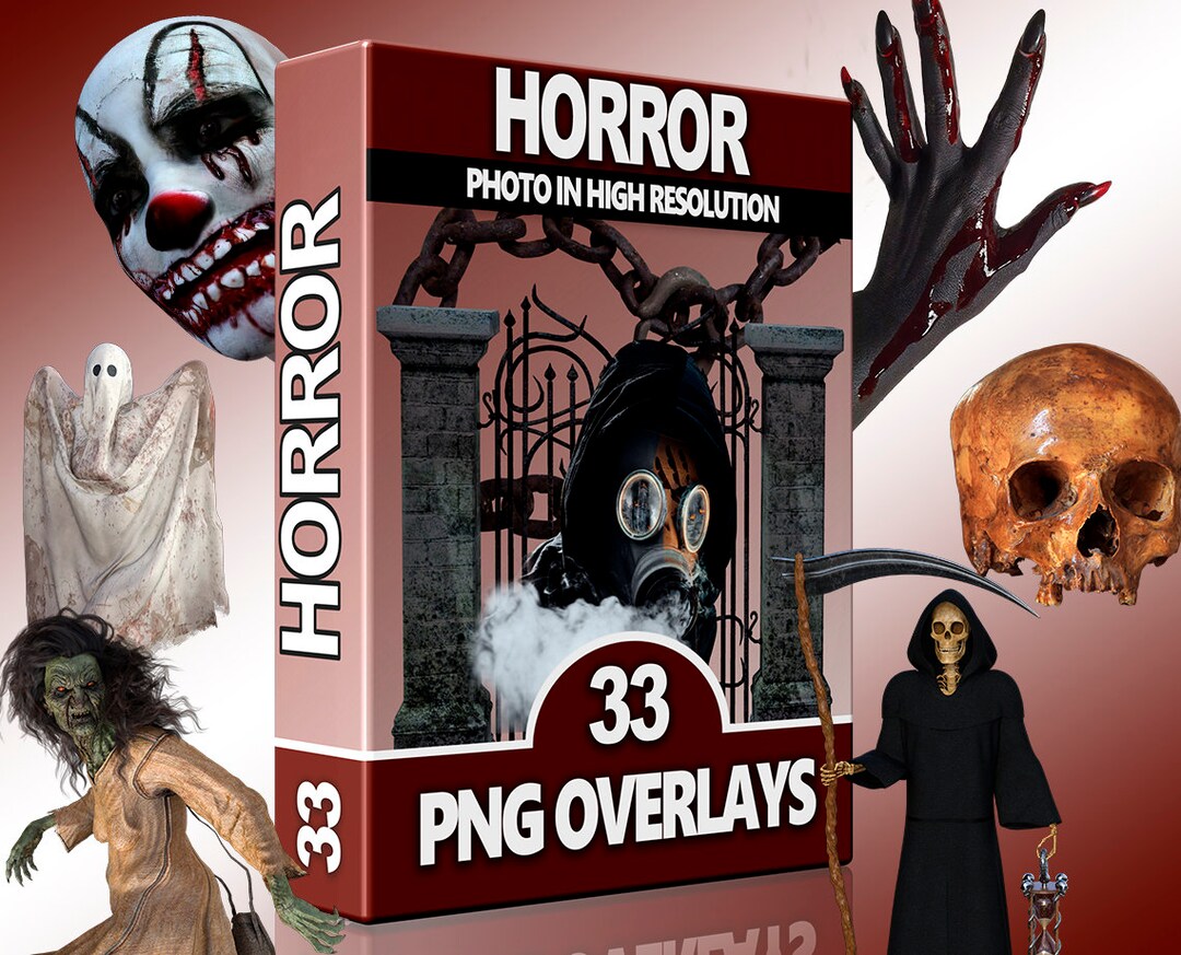 Horror PNG Overlays, Witch Cliparts, Fear, Halloween, Skull Overlays ...