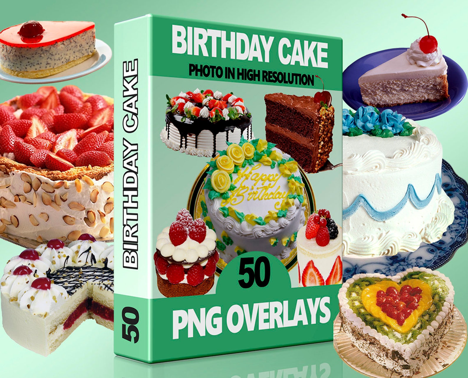 Birthday Cake Overlay Pie PNG Chocolate Overlay Cookies - Etsy