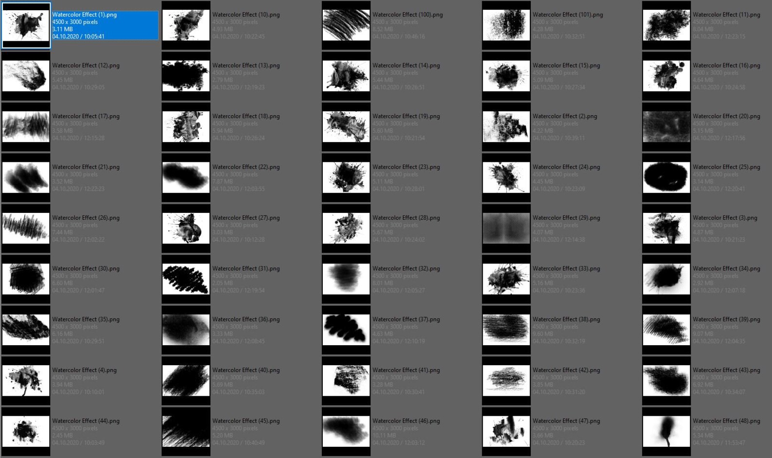 Painting Effects Watercolor Effect Overlays PNG Comics - Etsy