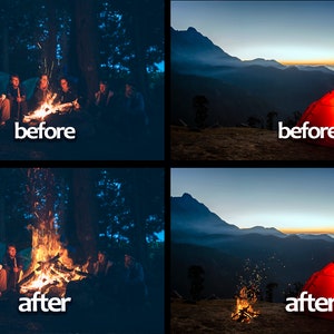 Fire Photo Overlays, Flame Night Overlays PNG, Photoshop Overlay ...