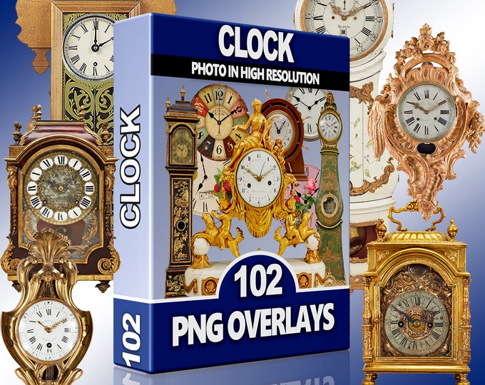 Clock Overlays in Png Format, Photoshop Overlay, Digital Overlay, Photo ...