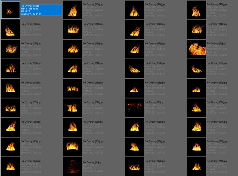 Fire Photo Overlays Flame Night Overlays PNG Photoshop - Etsy