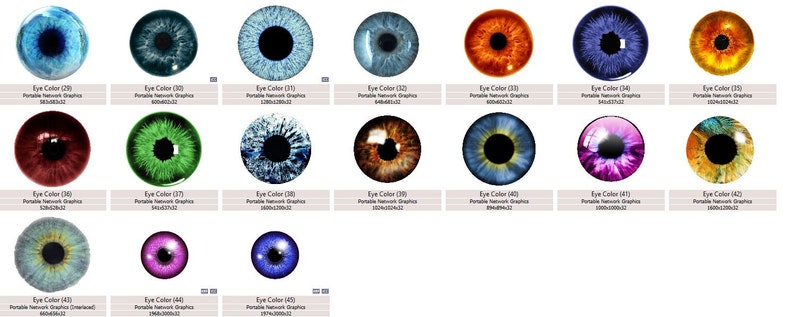 Eye Color PNG Overlays – Contact Lens Effects, Realistic Pupils ...