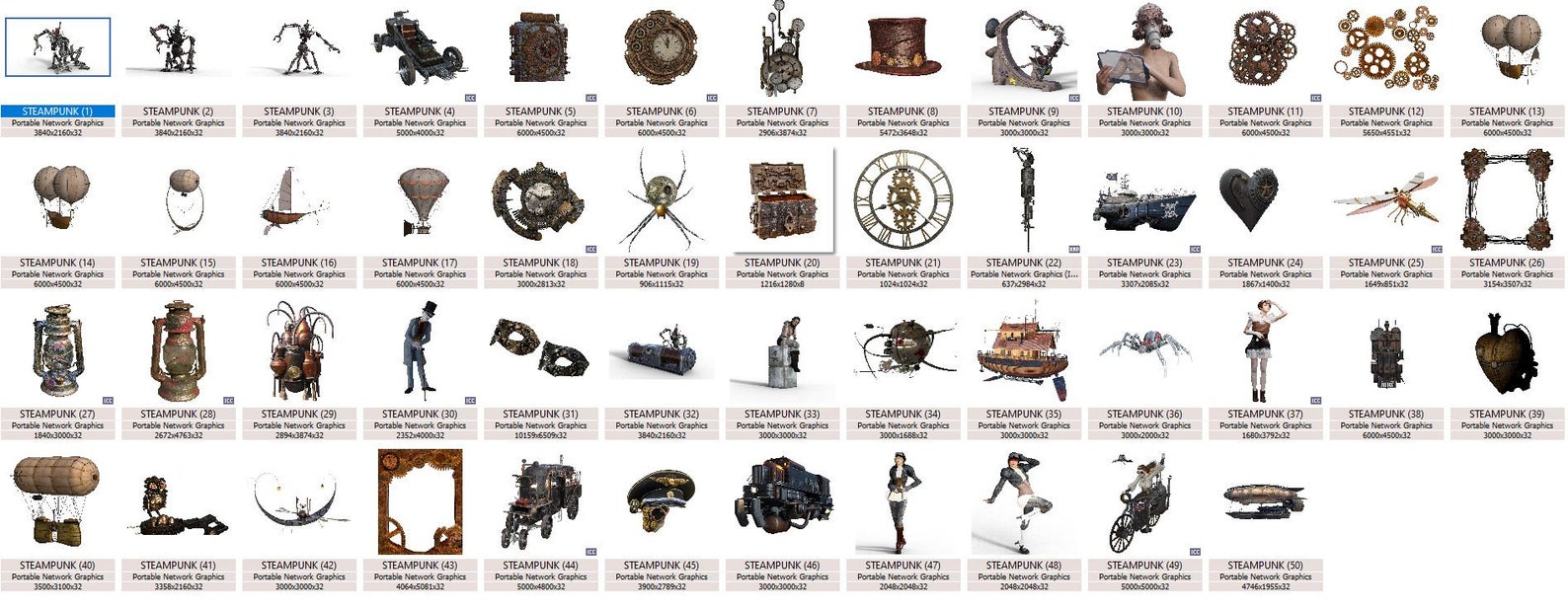 Steampunk Overlay Fantasy PNG Robots Overlay Cyborg - Etsy