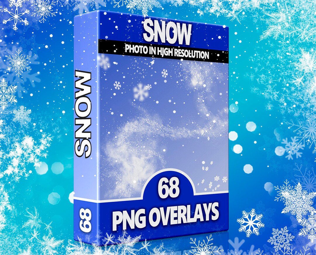 Realistic Snow PNG Overlays – Winter Snowfall, Christmas Bokeh ...