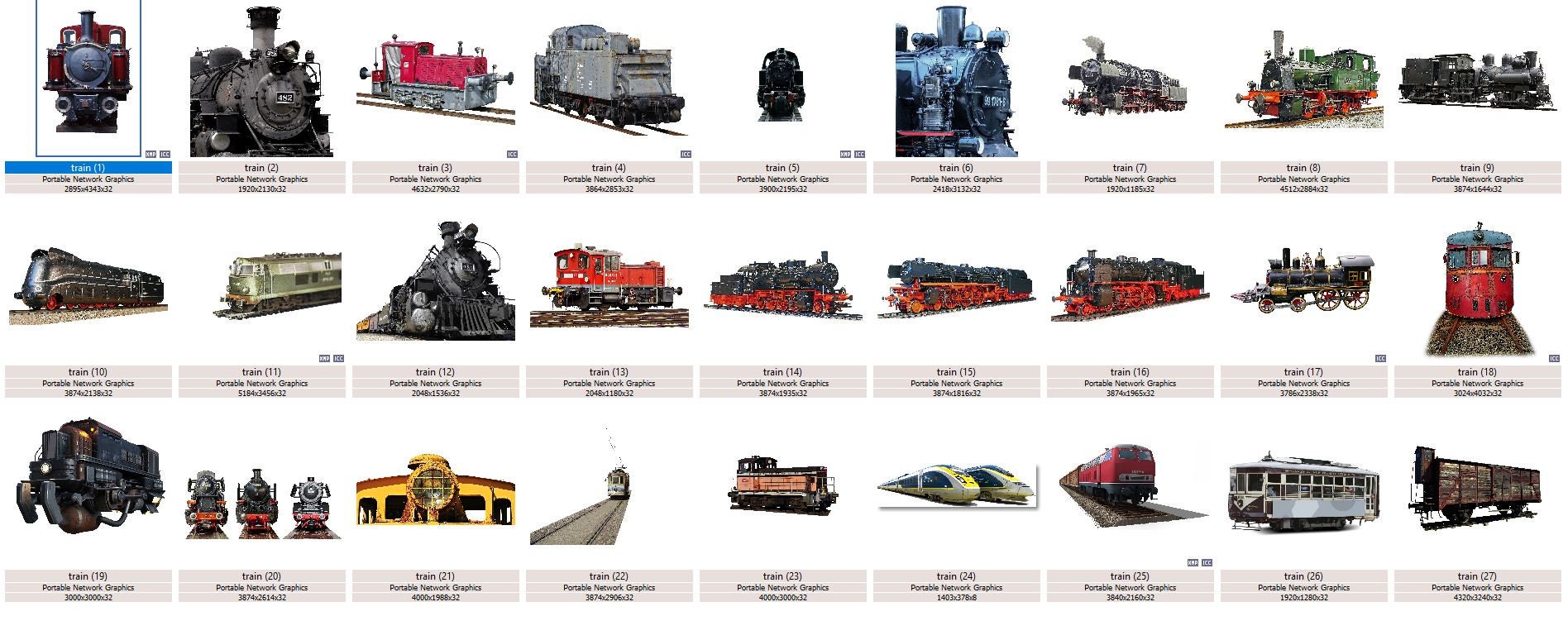 Train & Railway PNG Overlays – Locomotive, Wagon, Carriage and Cart ...