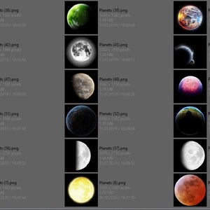 Overlay Planets PNG, Moon, Space, Space Planets, Digital Download ...