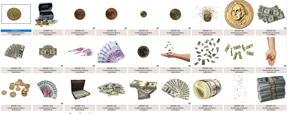 Money Overlays Falling Money PNG Wealth Dollars Clipart - Etsy