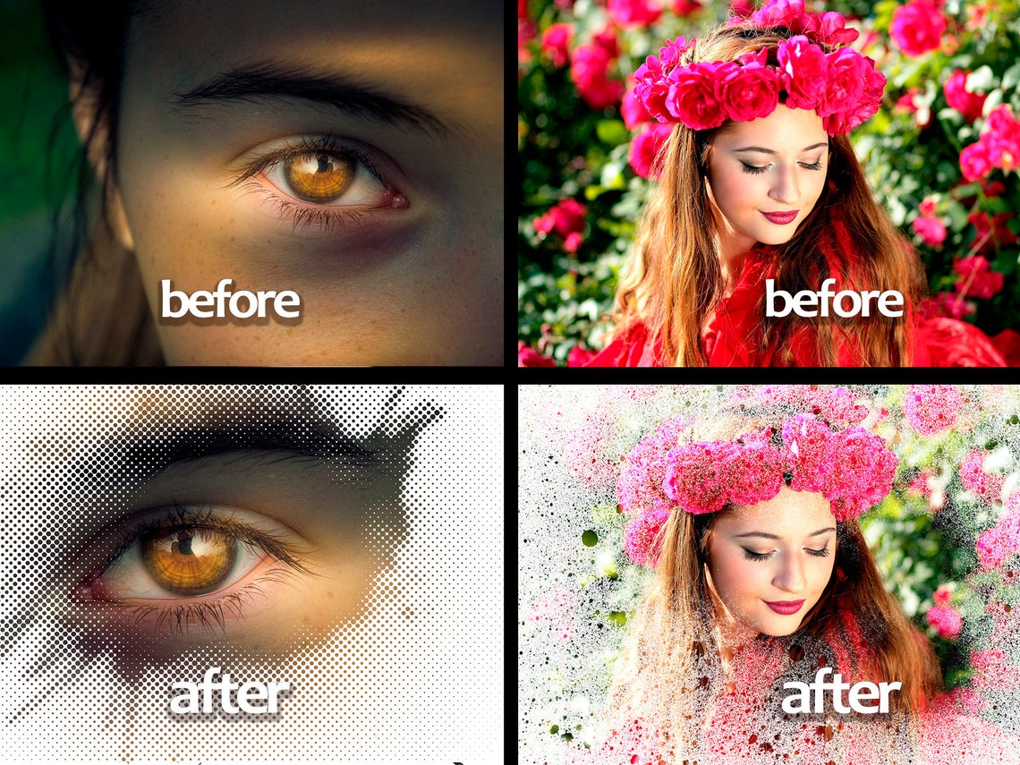 Painting Effects Watercolor Effect Overlays PNG Comics - Etsy