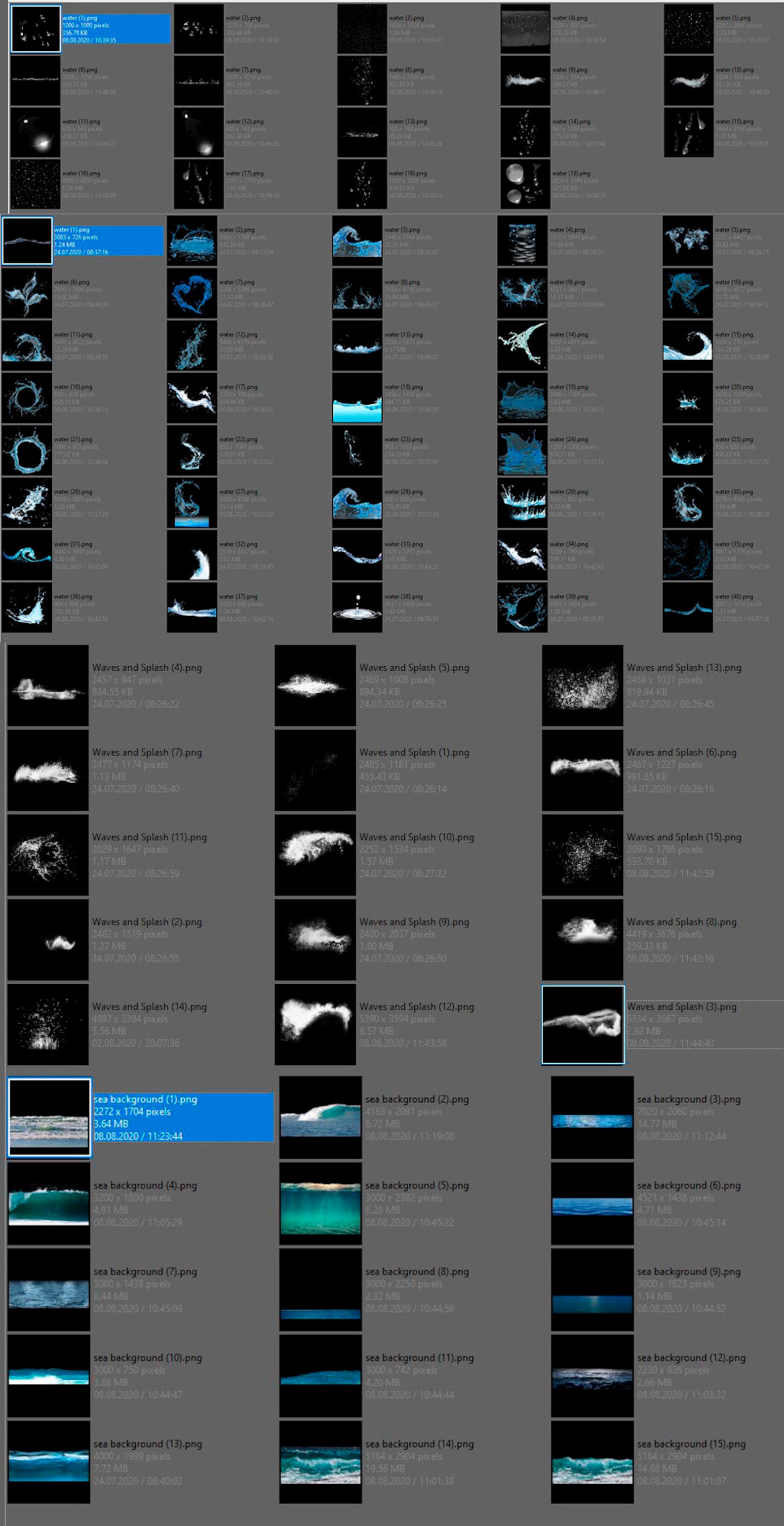 Water Splash Photo Overlays Sea Wave Overlay Png Drops | Etsy