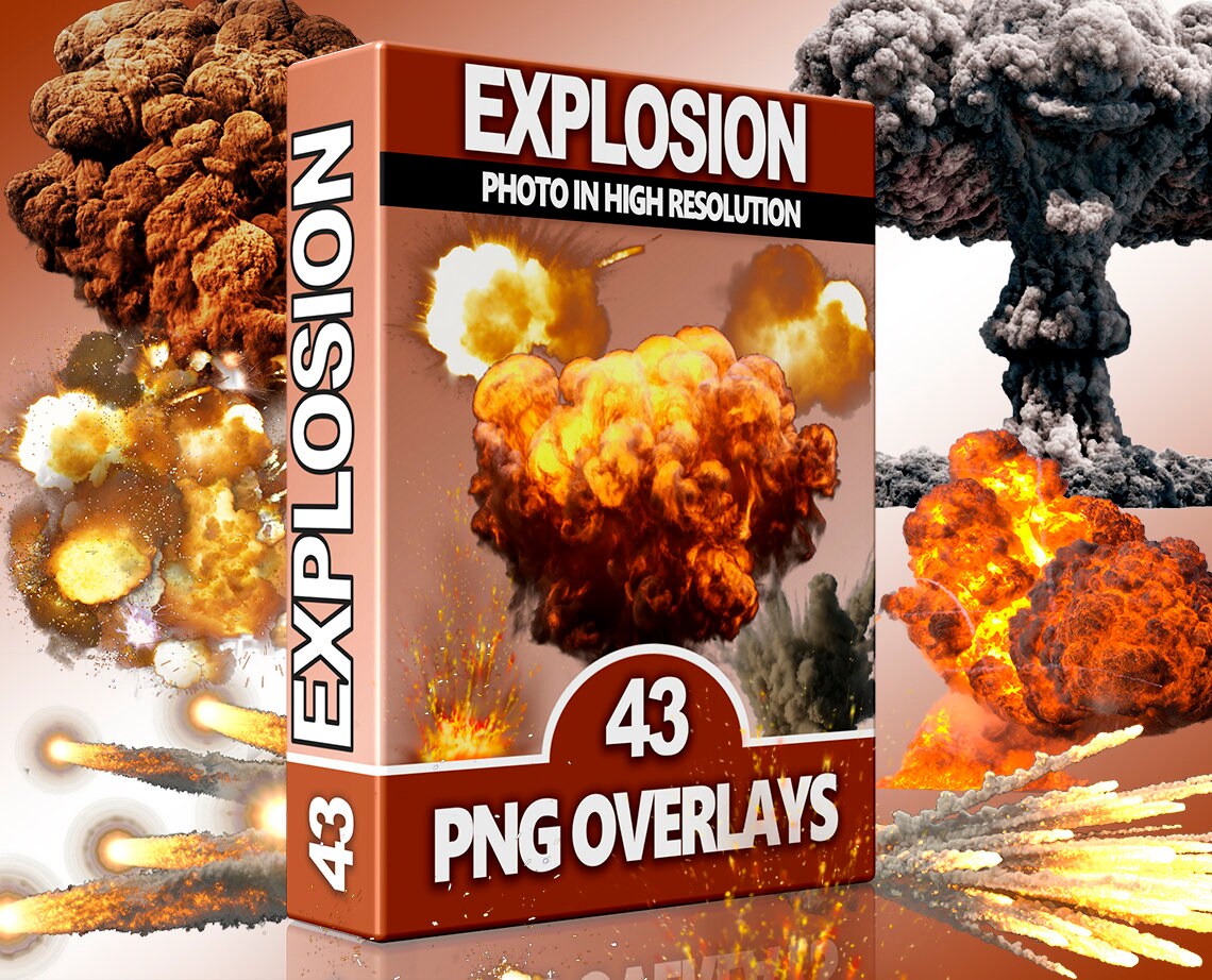 Explosions Overlays Flash PNG Bursts Clipart Charges | Etsy